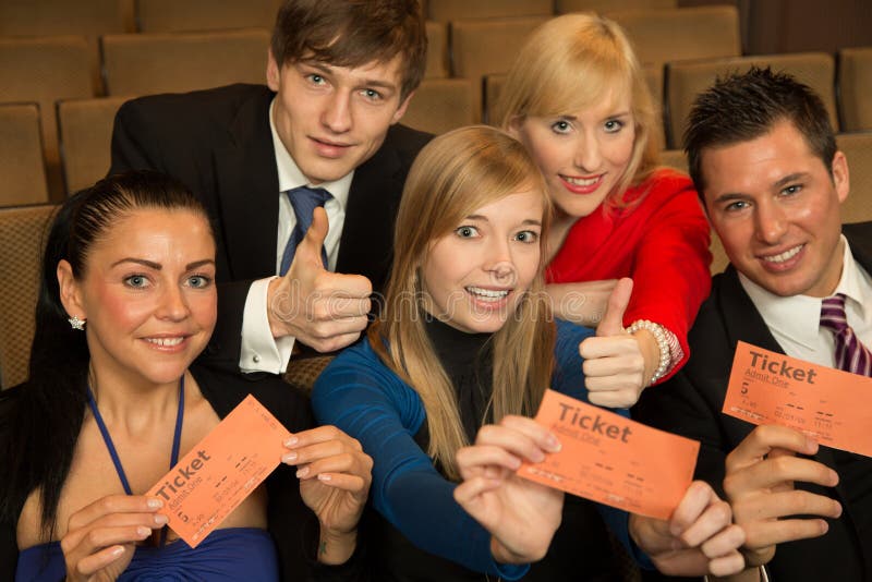 Laughing Audience at the Movies Stock Photo - Image of friendship ...