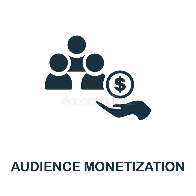Audience Monetization Icon. Monochrome Sign from Social Media Marketing ... Audience Monetization Icon. Monochrome Sign from Social Media Marketing ...
