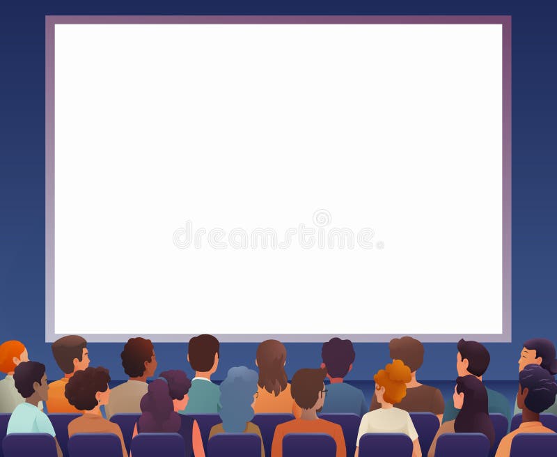 Cinema with audience stock vector. Illustration of play - 21531562