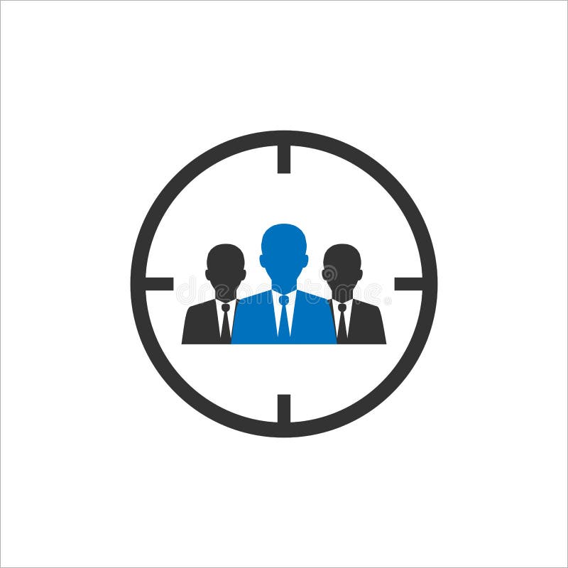 Audience, People Target Icon. Vector Illustration, Flat Design. Stock ...