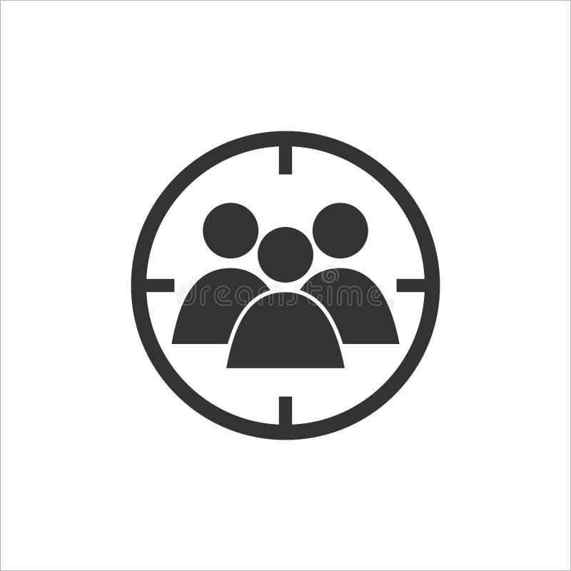 Audience, People Target Icon. Vector Illustration, Flat Design. Stock ...
