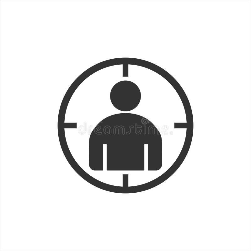 Audience, People Target Icon. Vector Illustration, Flat Design. Stock ...
