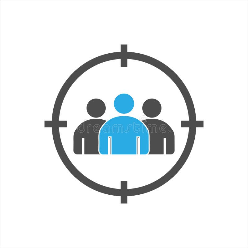 Audience, People Target Icon. Vector Illustration, Flat Design. Stock ...