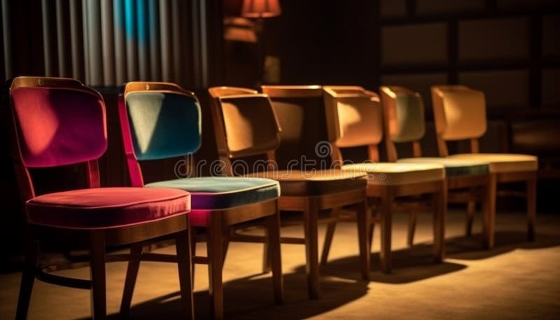 Audience in Rows, Comfortable Seats, Modern Stage Generated by AI Stock ...