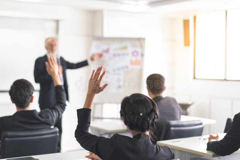 250 Woman Raise Hand Answer Stock Photos - Free & Royalty-Free Stock ...