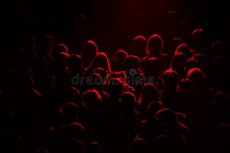 Audience Silhouette Crowd Public Spectacle Stock Photo - Image of ...