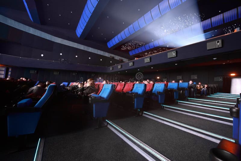Audience Sit in Cinema and Wait Showtimes Stock Photo - Image of ...