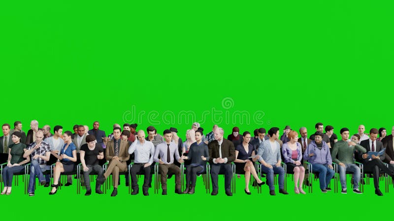 Audience Sitting on Green Screen Background Stock Video - Video of ...