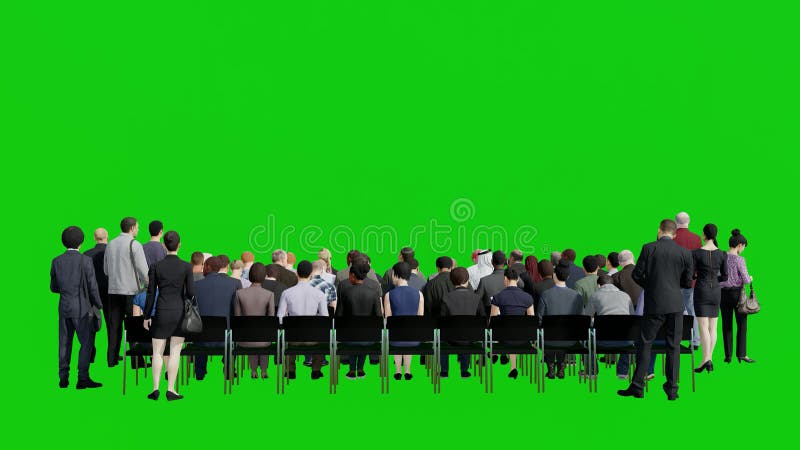 Audience Sitting on Green Screen Background Stock Video - Video of ...