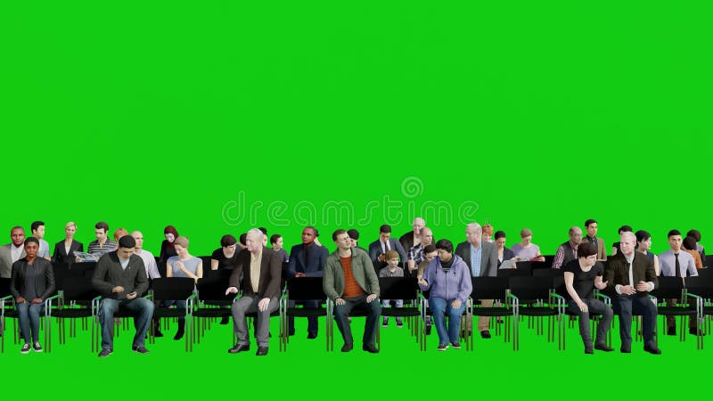 Audience Sitting on Green Screen Background Stock Video - Video of ...