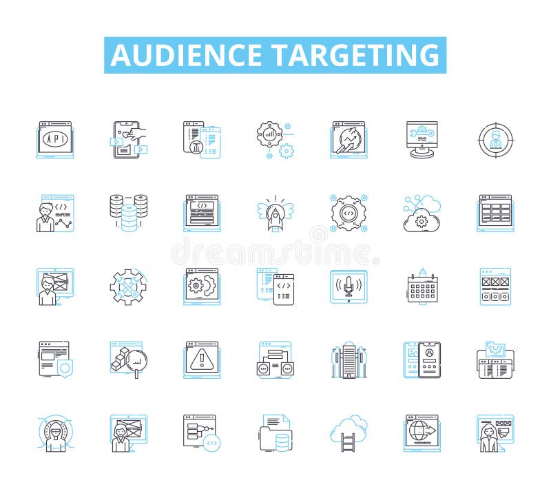 Audience Targeting Linear Icons Set. Demographics, Psychographics ...