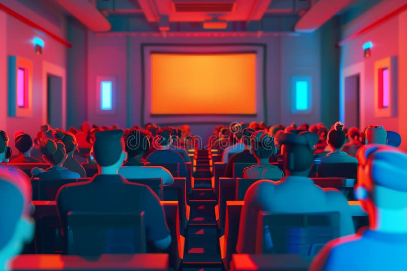 Audience Tech Conference Presentation with Dynamic Lights and Graphics ...