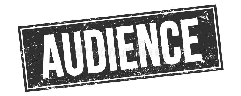 AUDIENCE Text on Black Grungy Rectangle Stamp Stock Illustration ...