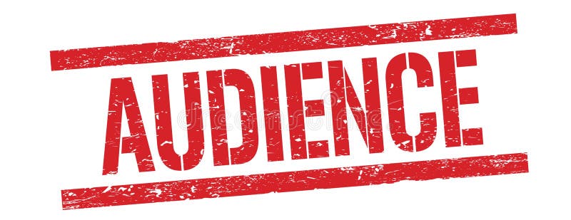 AUDIENCE Text on Red Vintage Lines Stamp Stock Illustration ...
