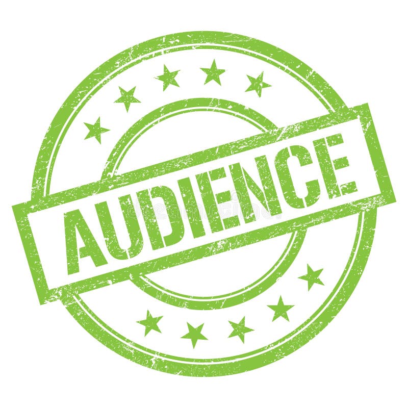 AUDIENCE Text Written on Green Vintage Stamp Stock Illustration ...