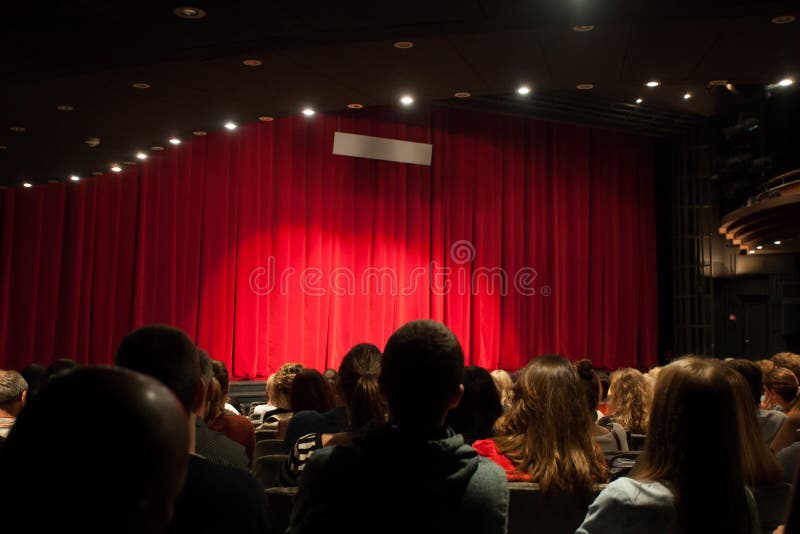 The Audience in the Theater Watching a Play. the Audience in the Hall ...