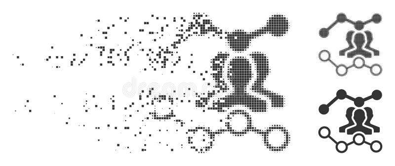 Audience Trends Dispersed Pixel Halftone Icon Stock Vector ...