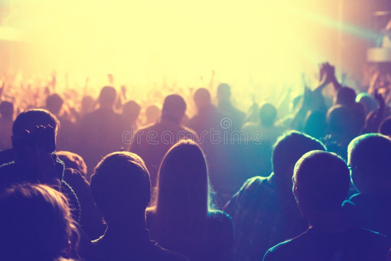 The Audience Watching the Concert on Stage. Editorial Photo - Image of ...