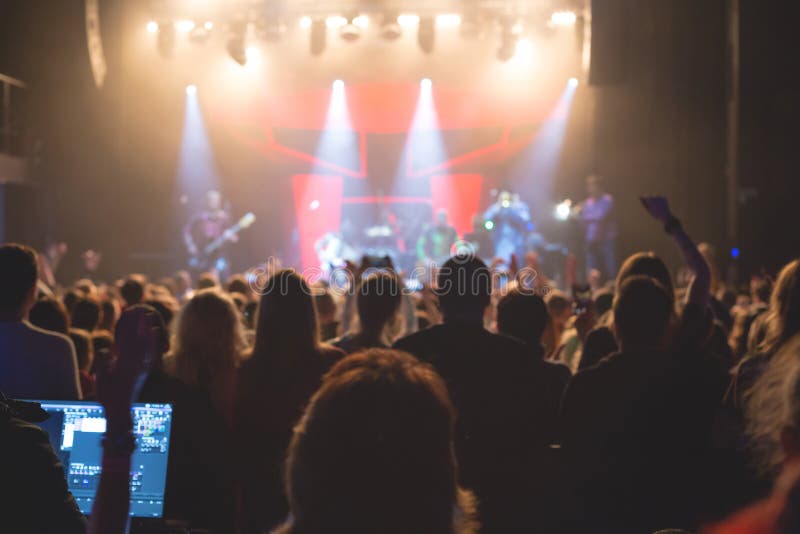 The Audience Watching the Concert on Stage. Editorial Photo - Image of ...