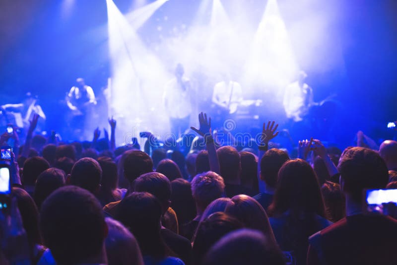 The Audience Watching the Concert on Stage. Editorial Image - Image of ...