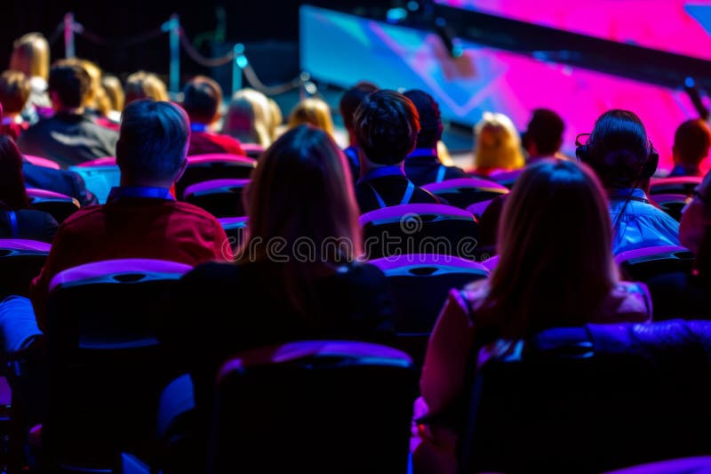 Audience Watching a Presentation at a Conference Event Stock ...