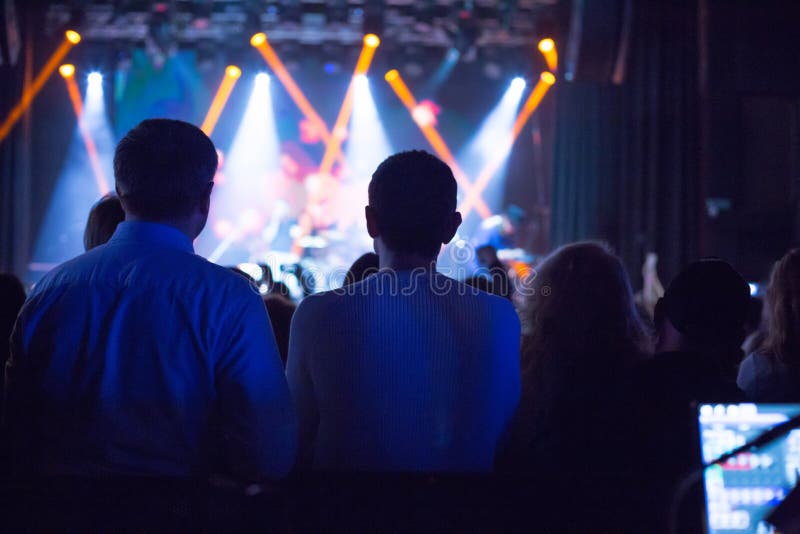 Audience Watching the Scene with Artists. Editorial Image - Image of ...