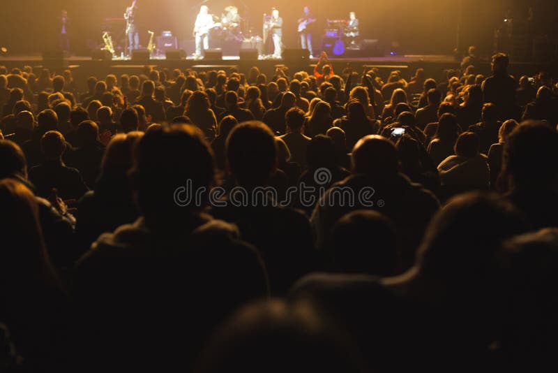Audience Watching the Scene with Artists. Editorial Stock Image - Image ...
