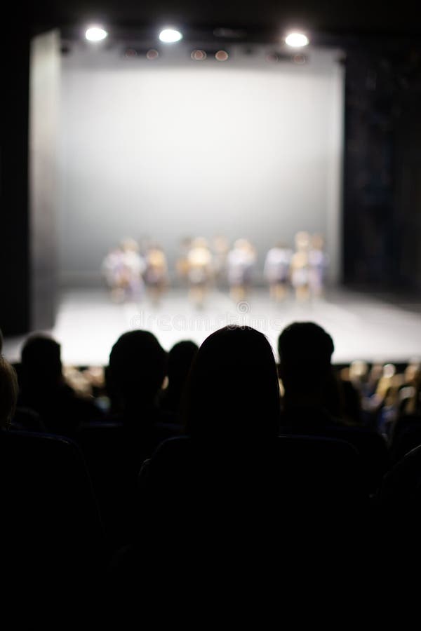 Audience Watching a Theater Performance Stock Image - Image of interior ...