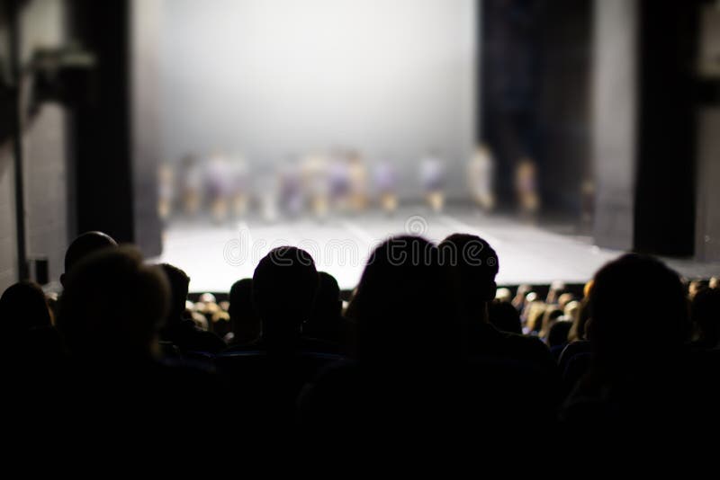 Audience Watching a Theater Performance Stock Image - Image of dark ...