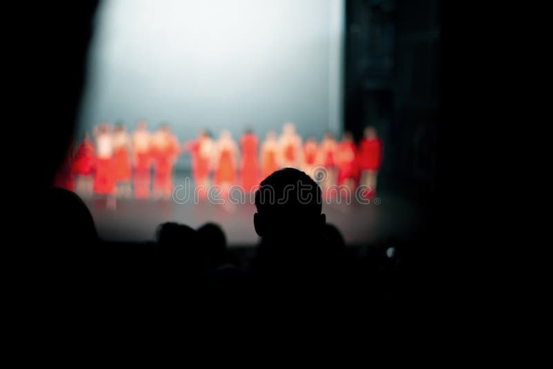 Audience Watching a Theater Performance Stock Image - Image of ...