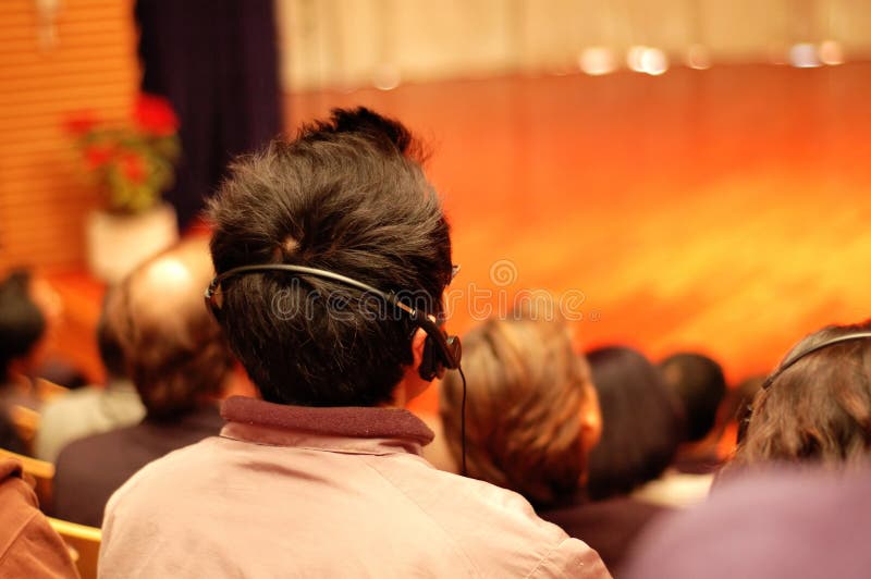 Audiences Attending a Presentation Stock Image - Image of listening ...