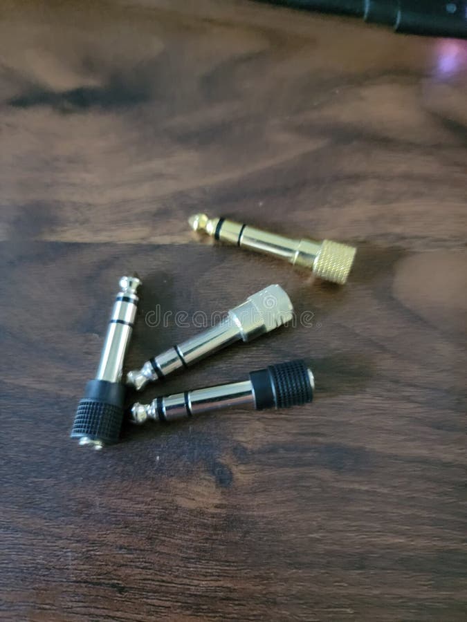 Audio Adaptor for Headphones Plug Jack Stock Image - Image of adaptors ...