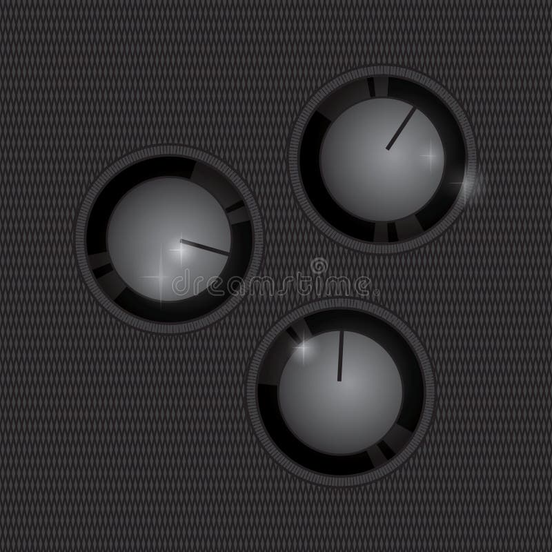 Audio Adjust Knobs. Vector Illustration Decorative Design Stock Vector ...