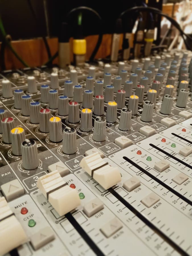 Audio Adjustment Tool with Assorted Buttons Stock Image - Image of ...