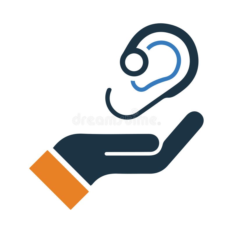 Audiology Hearing Icon in Circle Stock Vector - Illustration of ...