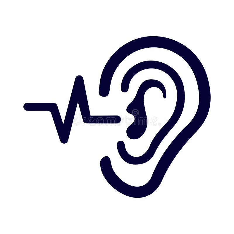 Audio, Audiology, Ear, Ear Audiology Icon Stock Vector - Illustration ...