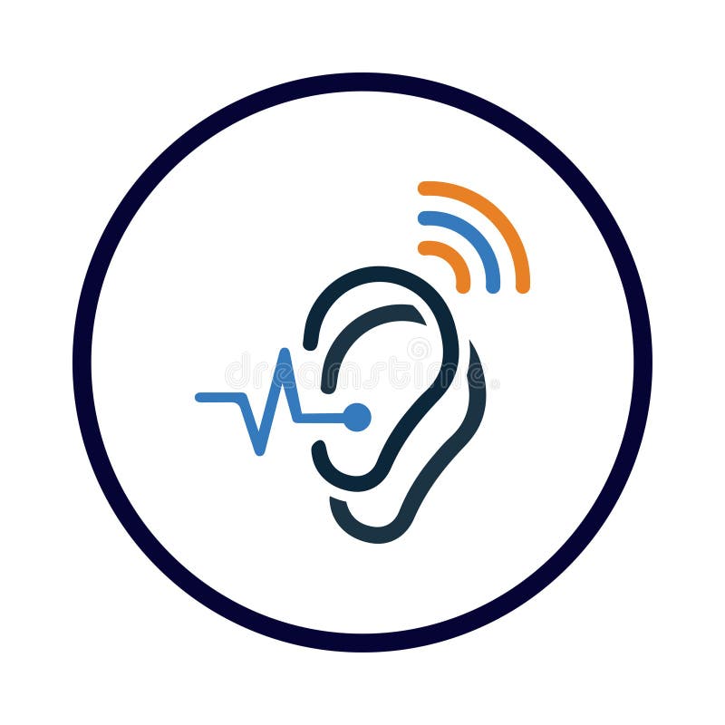 Audio, Audiology, Ear, WIFI, Audiology Icon Stock Vector - Illustration ...