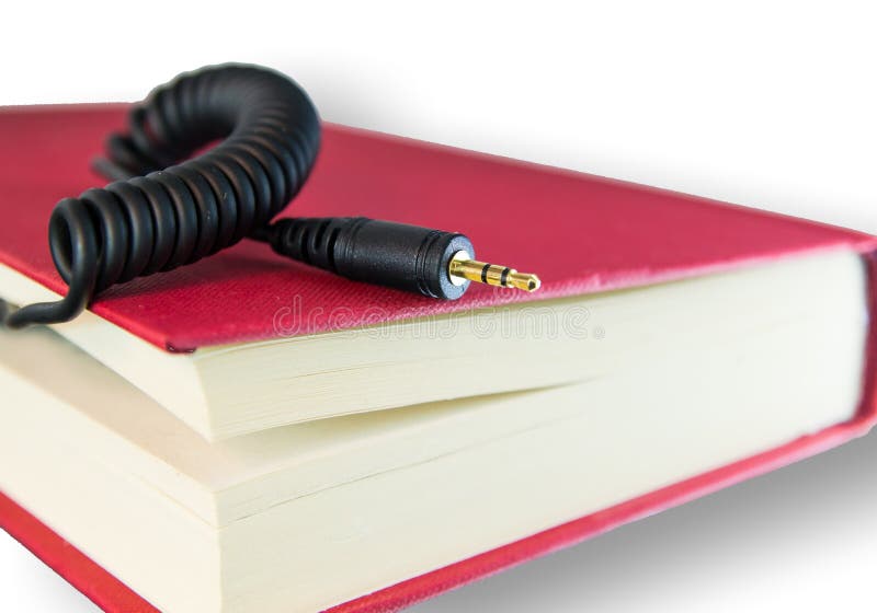 Book with Jack plug stock image. Image of computer, digital - 45426605