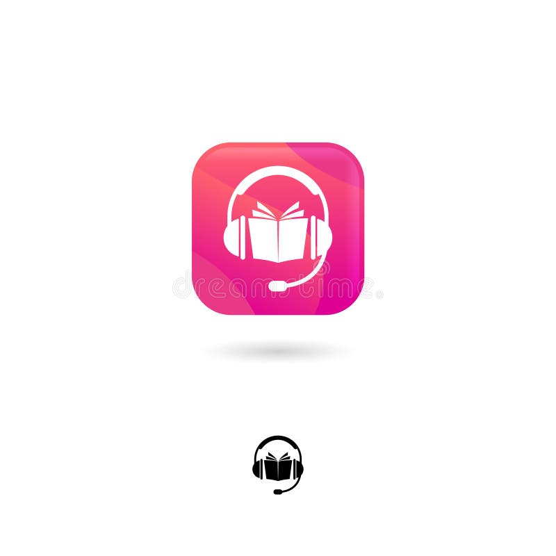 Audio Book Icon. Digital Audio Book Logo. Online Electronic Library ...