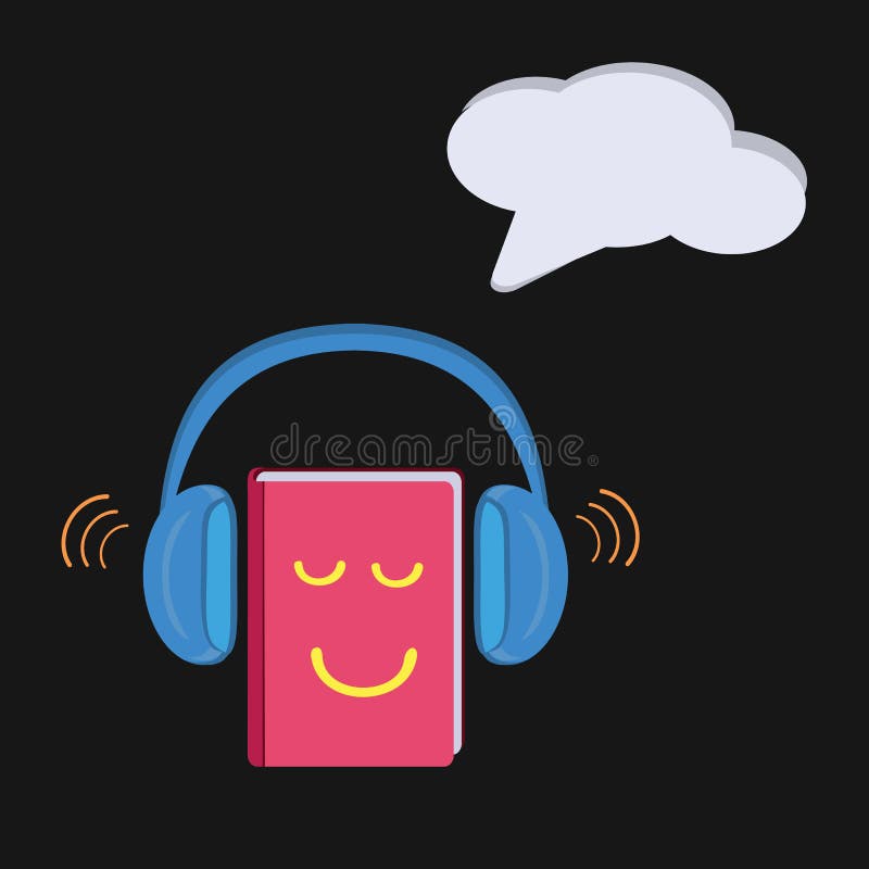 Audio Book To Listen To E-books. Vector Illustration on White ...