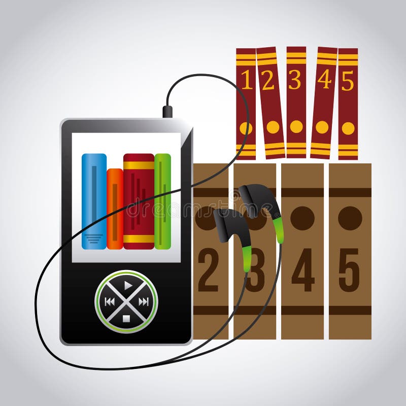 Audio books clip art stock vector. Illustration of round - 13953354