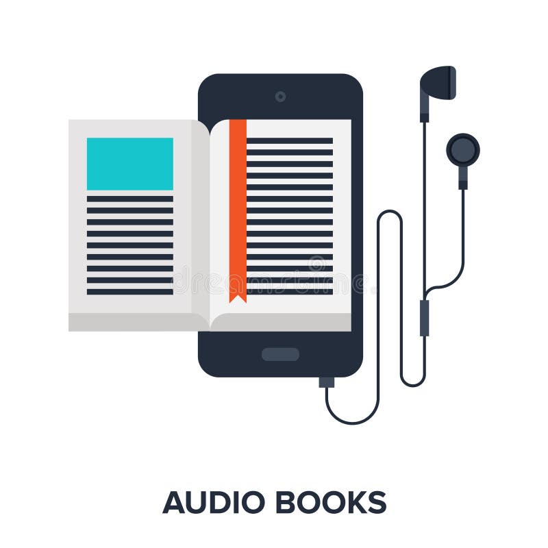 Audio Books Vector Illustration Concept Stock Vector - Illustration of ...