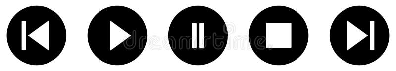 Play and Pause Buttons - Vector Illustration Stock Illustration ...