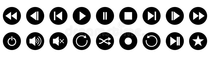 Play and Pause Buttons - Vector Illustration Stock Illustration ...
