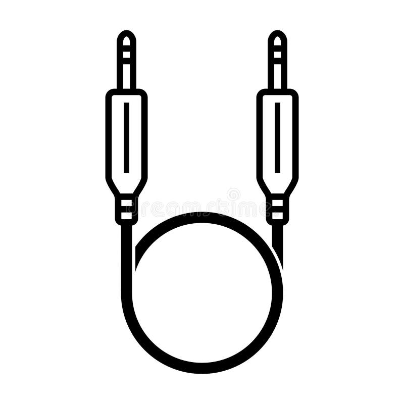 Audio Cable Icon Vector Design Template Basic RGB Stock Illustration ...