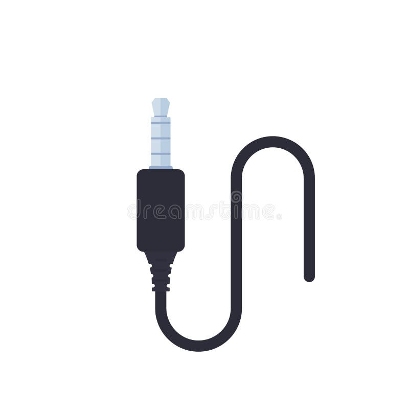 Audio Cable, Jack Connector, Vector Stock Illustration - Illustration ...