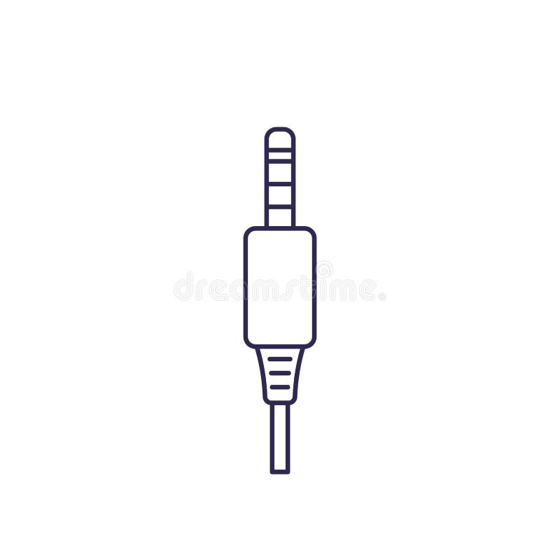 Audio Cable, Jack Connector, Vector Stock Illustration - Illustration ...