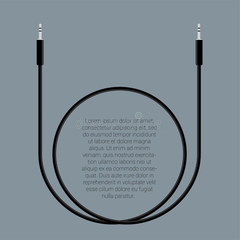 Audio Cable Vector Template Stock Vector - Illustration of black, link ...