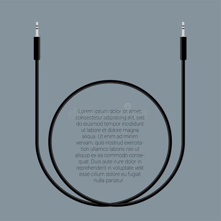 Audio Cable Vector Template Stock Vector - Illustration of black, link ...