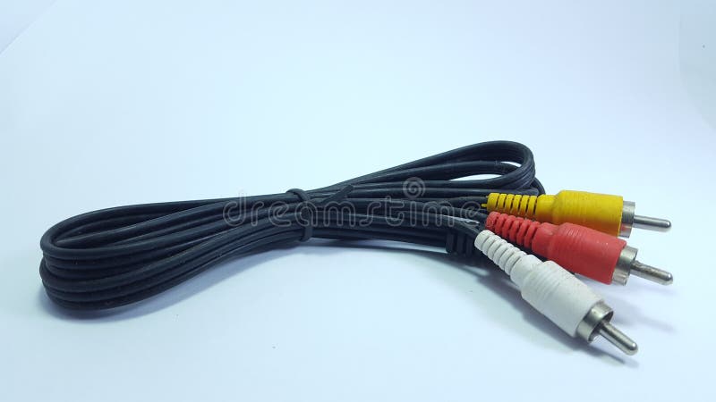 Audio Cable, Video on Analog Television. Stock Photo - Image of ...